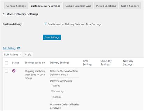 Displaying Delivery Date Availability Calendar Widget Using Custom