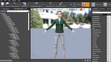 Artstation Woman 21 With 52 Animations 32 Morphs Game Assets