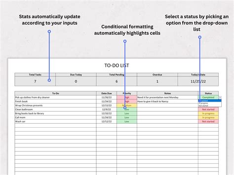 to do list excel spreadsheet digtial excel template digital checklist