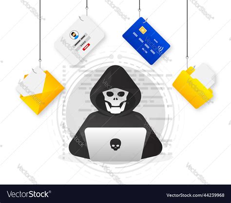 Hacker And Cyber Criminals Phishing Stealing Vector Image