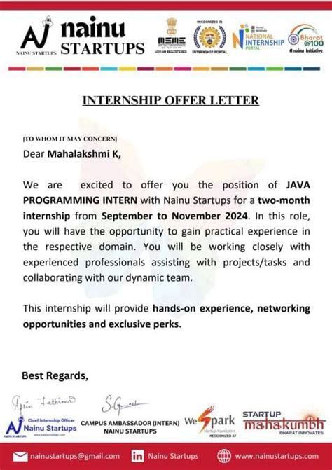 mahalakshmi kannan on linkedin engineer nainustartups nainuintern