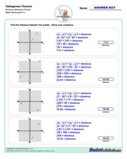 Pythagorean Theorem Worksheets