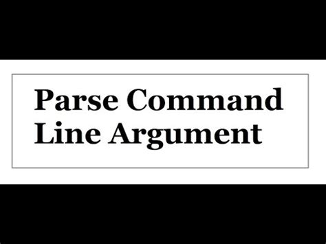 Parse Command Line Argument Using System CommandLine C YouTube