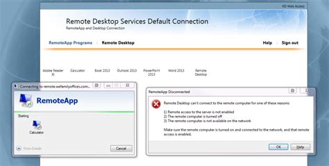 help with rds 2008r2sp1 rdweb portal does not open programs