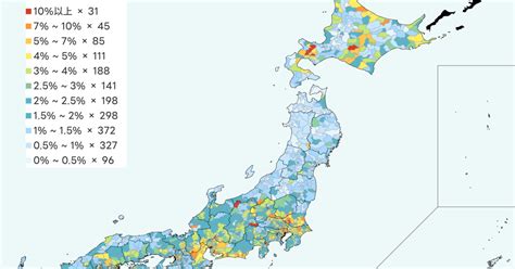 【2025年最新】市区町村別に外国人住民の比率を地図で可視化しました。｜kure