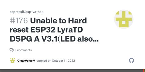 Unable To Hard Reset Esp32 Lyratd Dspg A V31led Also Not Glowing On