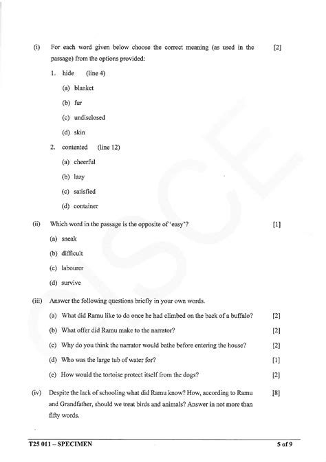 ICSE Class English Language SOLVED Specimen Paper