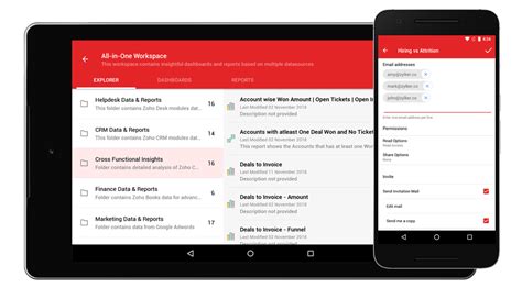 移动数据分析应用程序 移动bi应用程序 zoho analytics