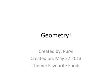 PPT Geometry PowerPoint Presentation Free Download ID 3136473