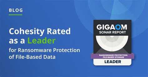 Cohesity On Linkedin Cohesity Rated A Leader For Ransomware Protection Of File Based Data
