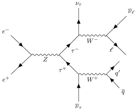 The Feynman Diagram Of The Signal Process With E µ And ν Summing Download Scientific