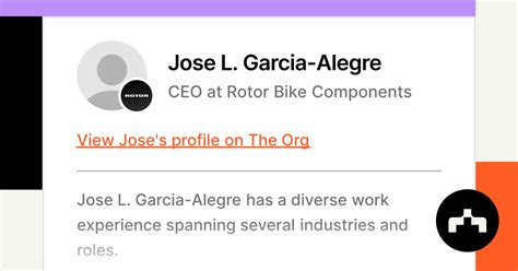 Jose L Garcia Alegre Ceo At Rotor Bike Components The Org