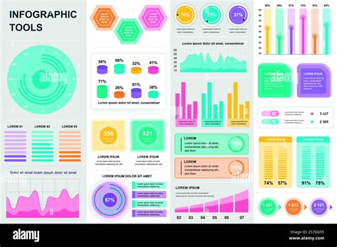 Bundle Infographic Ui Ux Kit Elements Different Charts Diagrams Workflow Flowchart