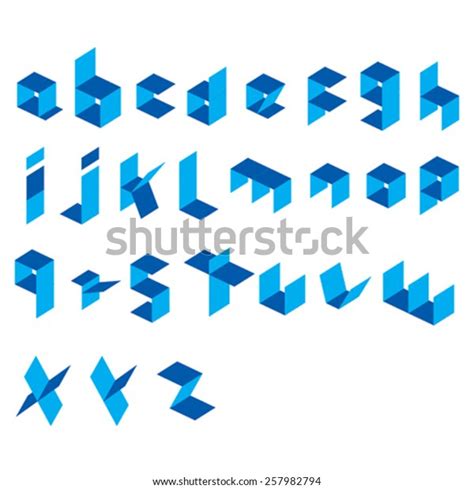 Creative Rectangle Alphabet Design Vector Stock Vector Royalty Free 257982794 Shutterstock