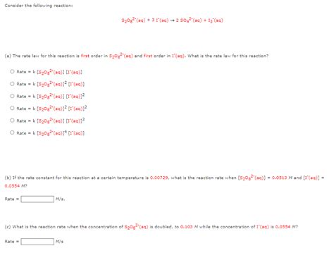 [solved] Consider The Following Reaction [ Mathrm{s} {
