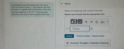 solved a rectangular loop with dimensions 4 20 cm by part a