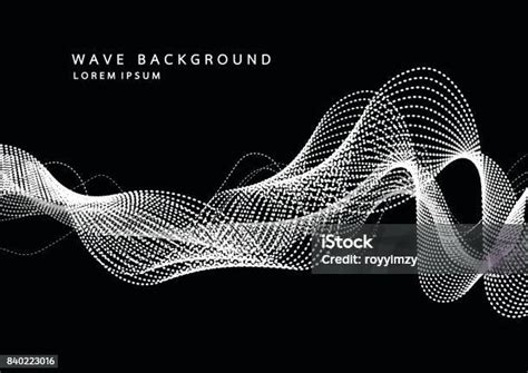 동적 입자 음파와 추상적인 배경입니다 레코드에 대 한 뮤지컬 사운드 트랙의 물결입니다 벡터 일러스트 레이 션 개념에 대한 스톡 벡터 아트 및 기타 이미지 Istock