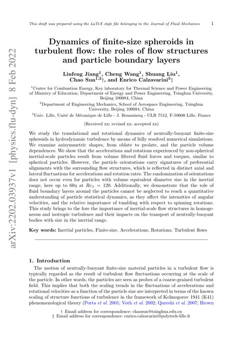 Pdf Dynamics Of Finite Size Spheroids In Turbulent Flow The Roles Of Flow Structures And
