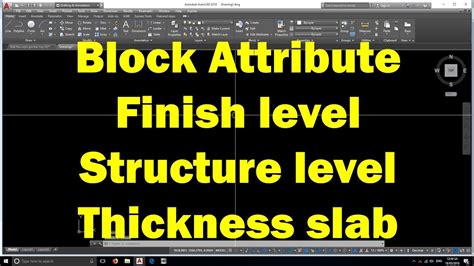 AutoCAD tutorial | Block Attribute - Finish level, Structure level, Thickness slab symbol - YouTube