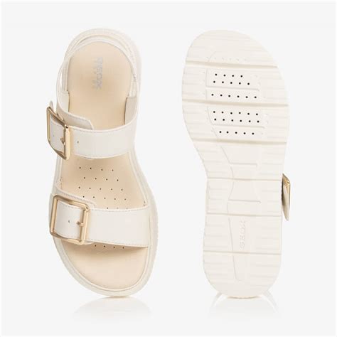 Geox - Girls Ivory Faux Leather Sandals | Childrensalon