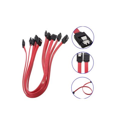 PC Cm Serial ATA SATA RAID Data HDD Hard Drive Disk Signal Cables Yellow Red Straight High