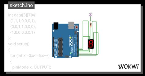 Seven Segment Display Array Wokwi ESP32 STM32 Arduino Simulator