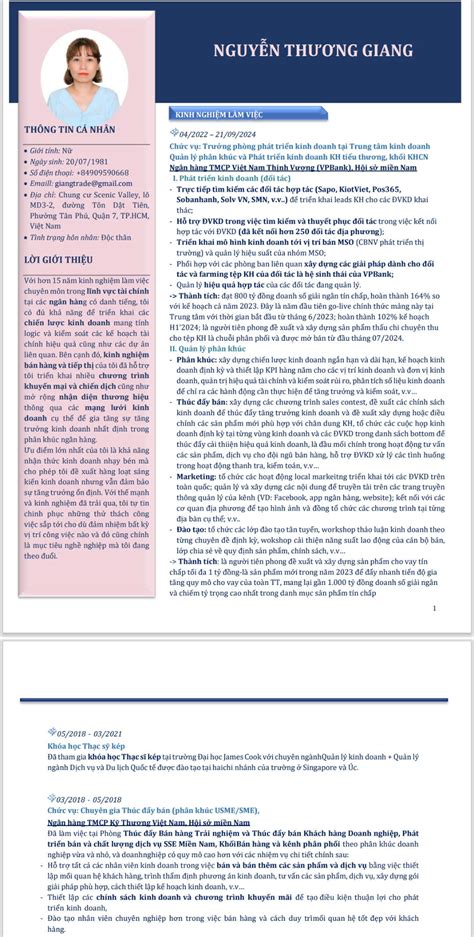Phương Vũ Thị Huyền On Linkedin Sharecv Hcm
