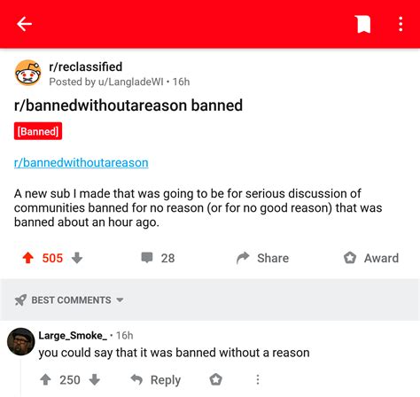 subreddit discussing subs banned by reddit admins without a reason