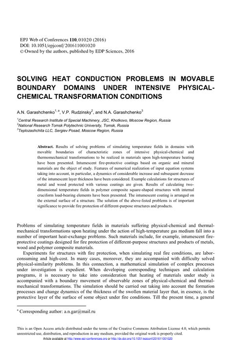 Pdf Solving Heat Conduction Problems In Movable Boundary Domains