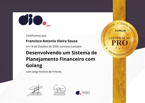 Desenvolvendo Um Sistema De Planejamento Financeiro Com Golang Francisco Antonio Vieira Souza