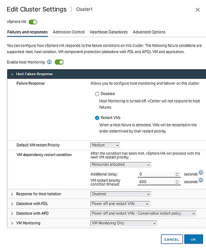 How To Configure High Availability In VMware VSphere Virtualization Spiceworks Community