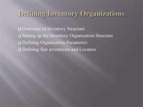 Oracle Inventory Management Online Training PPTX
