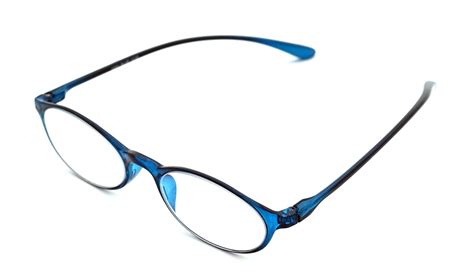 Milan Blue Oval Bendable Reading Glasses Eyelids Reading Glasses
