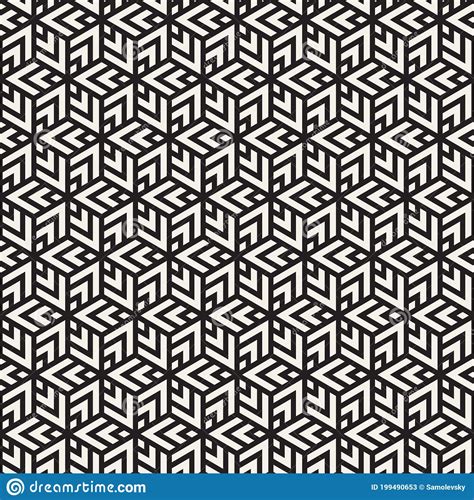Vector Seamless Pattern Repeating Geometric Lines Abstract Lattice Background Design Stock