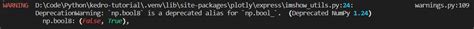 Plotly Kedro Python Deprecationwarning `npbool8` Stack Overflow