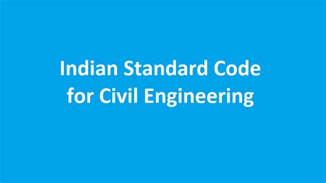 Is Code For Civil Engineering