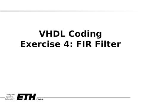 Ppt Vhdl Coding For Fir Filter Dokumentips