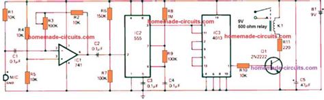 Clap Switch Circuits With Relay ON OFF Tested Homemade Circuit Projects