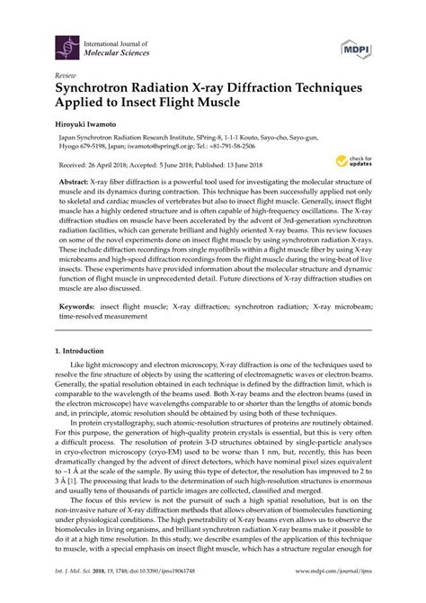 Synchrotron Radiation X Ray Diffraction Techniques Applied To Insect Flight Muscle Docslib