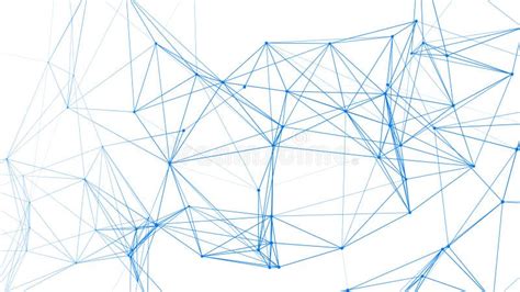 Polygonal White Background With Connecting Dots And Lines Network Connection Structure Plexus