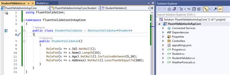 fluentvalidation in minimal apis in asp core 7 0