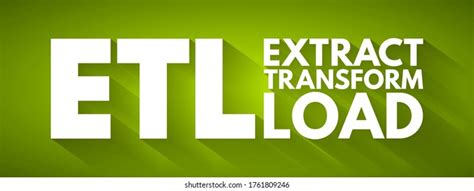 Etl Extract Transform Load Acronym Technology Stock Vector Royalty