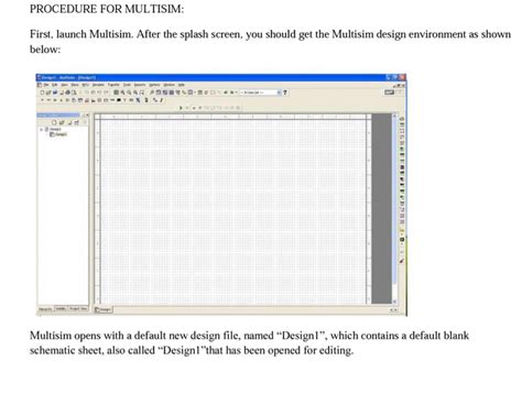 Solved PROCEDURE FOR MULTISIM First Launch Multisim After Chegg Com