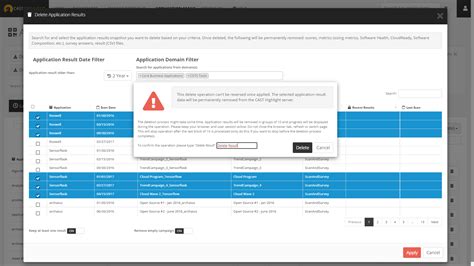 Feature Focus Delete Application Snapshots In Bulk Cast Highlight