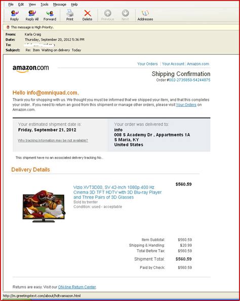 Your Order Has Been Shipped Email Template Williamson Ga Us