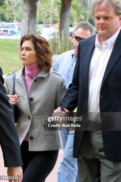 Actress Tracey Gold And Her Husband Roby Marshall Arrive At The News