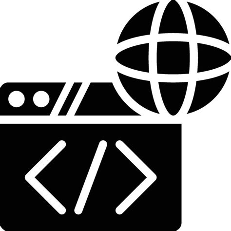 Web Programming Web Development Web Glyph Solid Icon 60576525 Vector