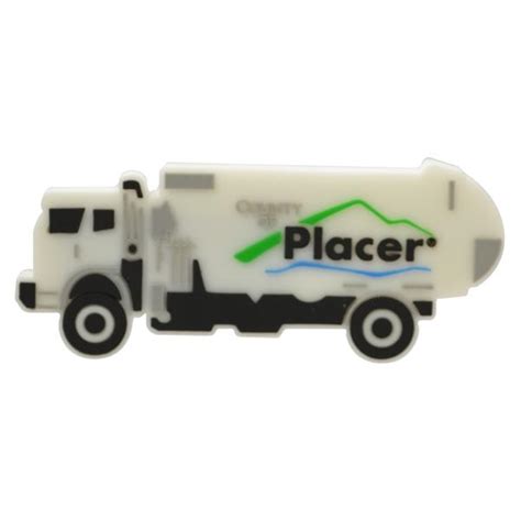 Promotional 2d Garbage Trash Truck Usb Drive Branded Promo