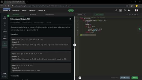 Gfg160 Dsachallenge Geeksforgeeks Codingjourney Hashing