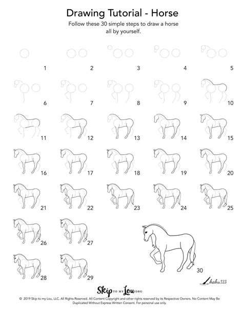 Horse Drawing Easy Step By Step Vena Neuman